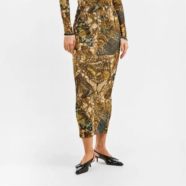 JEAN PAUL GAULTIER Printed Midi Skirt - Green