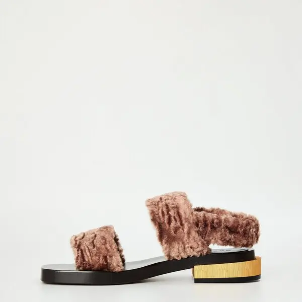 Gucci Open-toe Slip-on Heeled Sandals - Nude