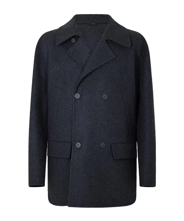 Fendi Double-breasted Wool Blend Peacoat