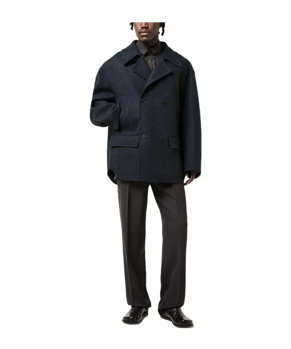 Fendi Double-breasted Wool Blend Peacoat