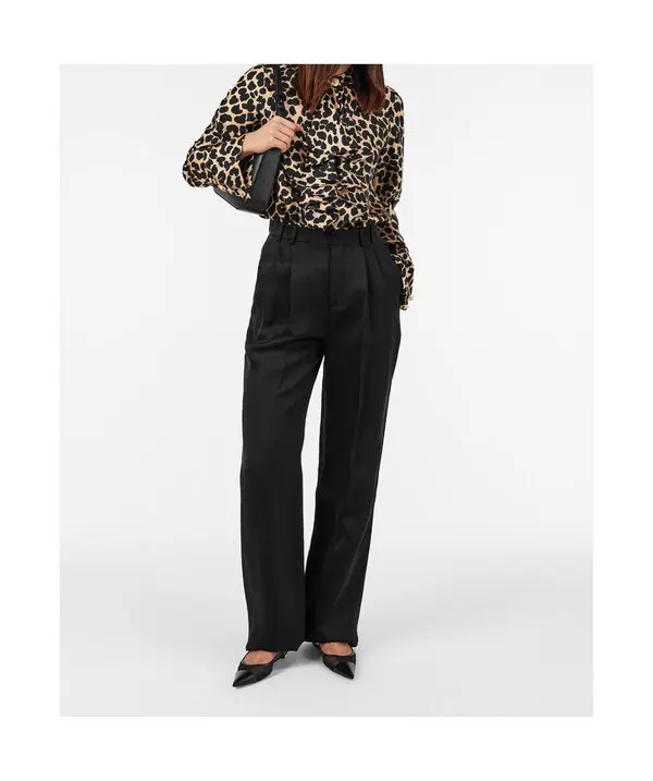 Balmain Long-sleeve Ruffled Leopard Print Shirt
