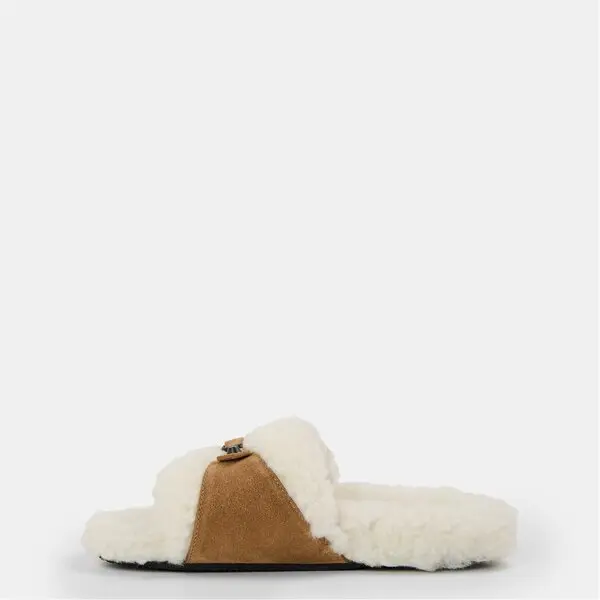 Balenciaga Shearling Trimmed Slippers