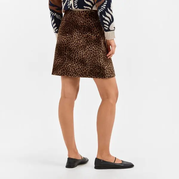 Max Mara Animal Print Half Skirt