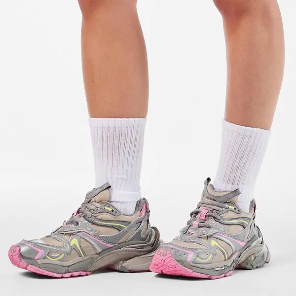 Balenciaga Lace-up Casual Sneakers With Drawstring Heel And Logo Detail