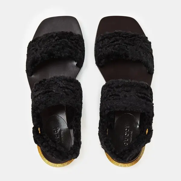 Gucci Solid Color Heeled Sandals