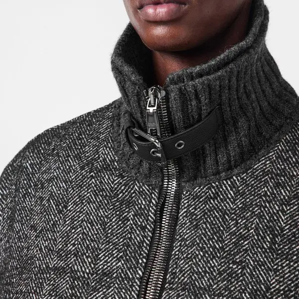 Dolce & Gabbana Ribbed Knit Jacket With Tweed Blend