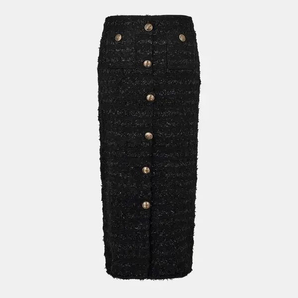 Balenciaga Button Detailed Midi Skirt