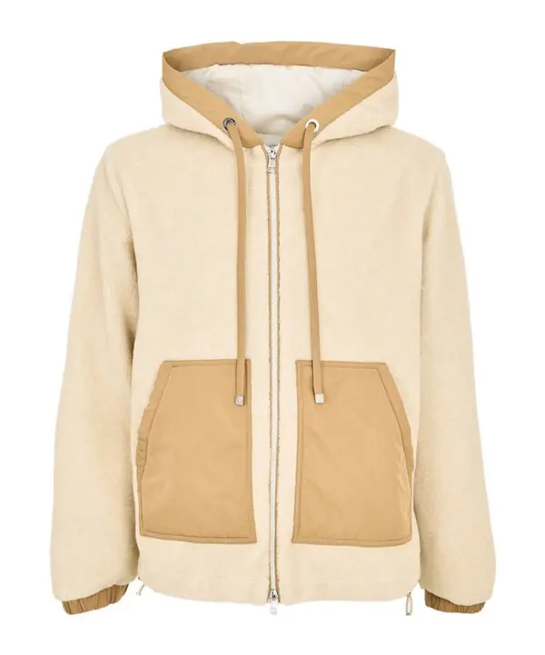 Moncler Teddy Bear Hooded Sweatshirt With Full Zip-up