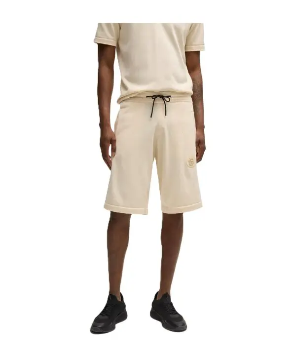 Hugo Boss Cotton-blend Drawstring Shorts