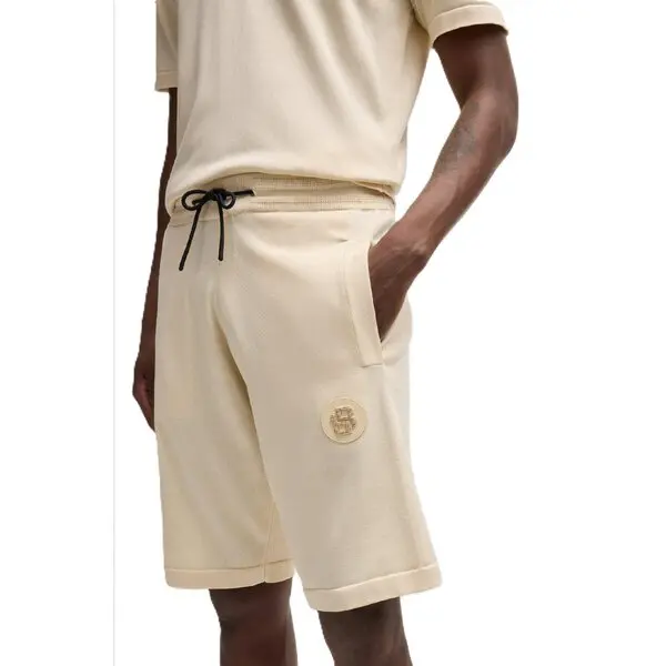 Hugo Boss Cotton-blend Drawstring Shorts