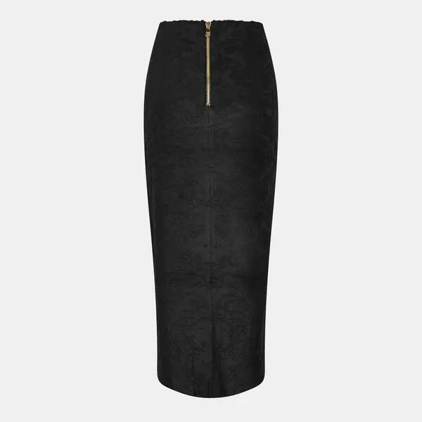 Balmain Fitted Midi Skirt With Button Detail