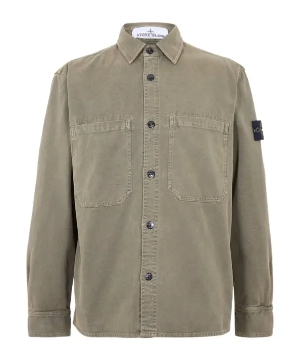 Stone Island Button Overshirt - Nude