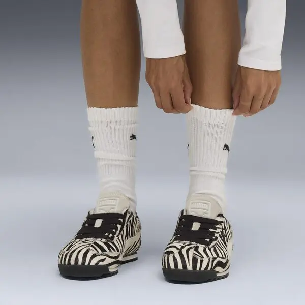 PUMA Lace-up Low-top Sneakers With Zebra Print
