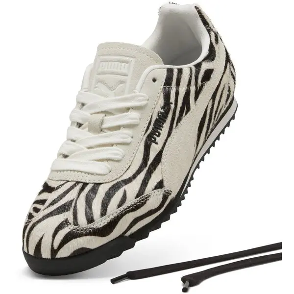 PUMA Lace-up Low-top Sneakers With Zebra Print
