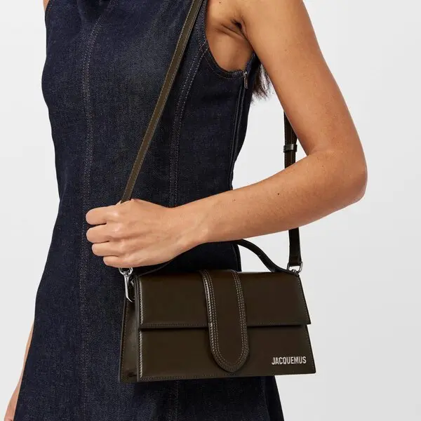 Jacquemus Genuine Cowhide Magnetic Closure Shoulder Bag