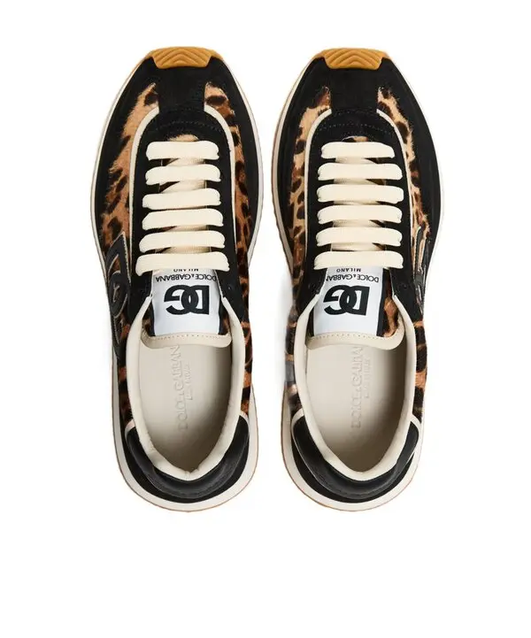 Dolce & Gabbana Leopard Print Lace-up Sneakers