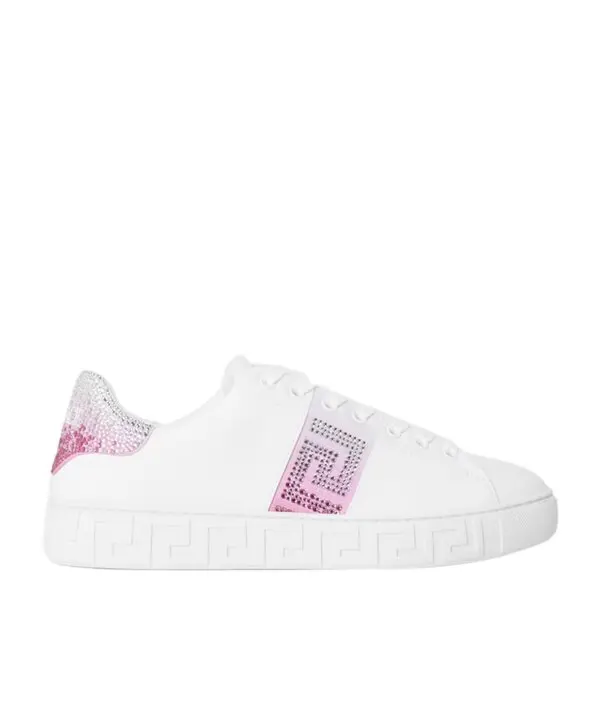 Versace Logo Embellished Low-top Trainers
