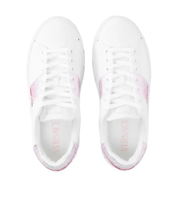 Versace Logo Embellished Low-top Trainers
