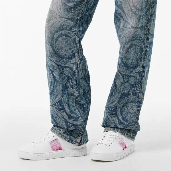 Versace Logo Embellished Low-top Trainers