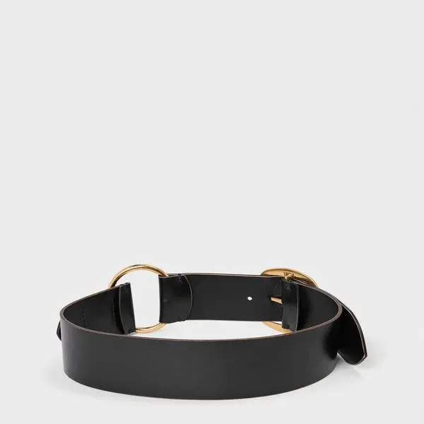 Chloé Leather Belt With Sculpted Buckle