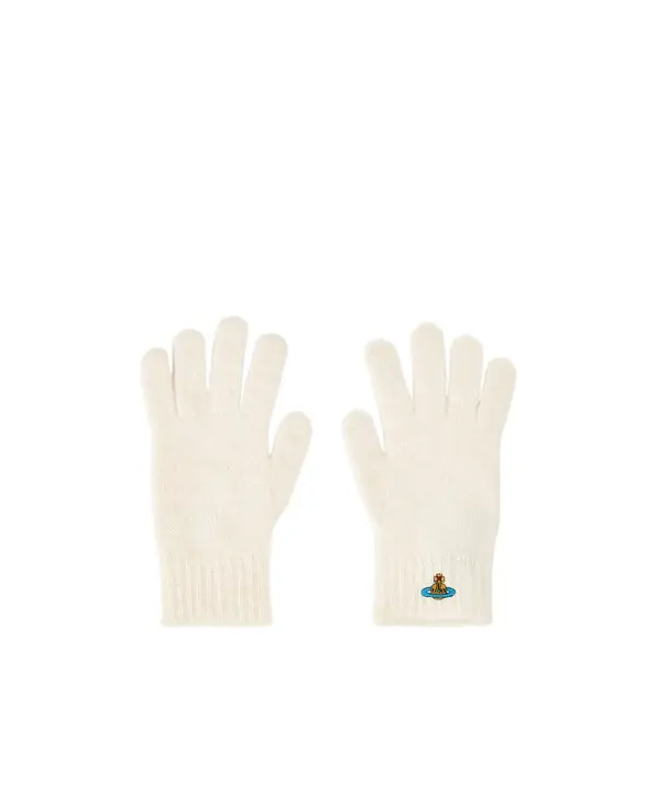 VIVIENNE WESTWOOD Fluffy Knitted Gloves - White