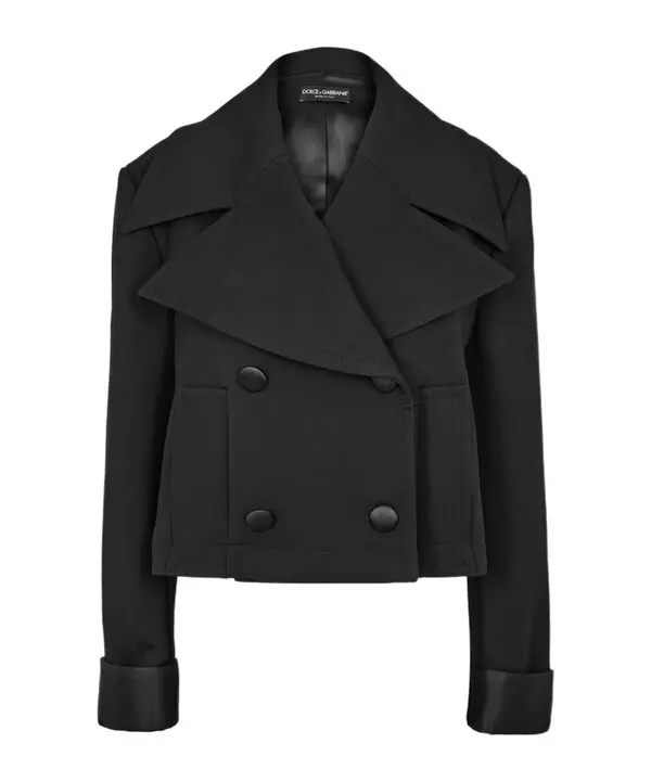 Dolce & Gabbana Dolce Gabbana Tailored Peacoat - Black