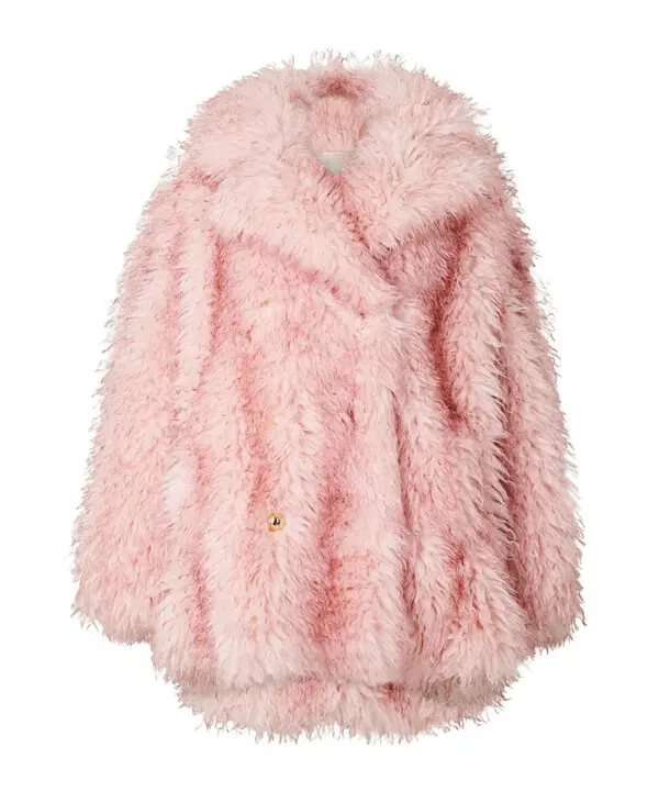 GANNI Faux Fur Midi Coat