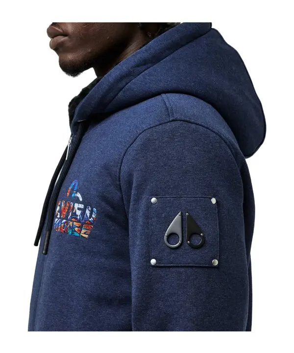 Moose Knuckles Classic Printed Zip-up Hoodie