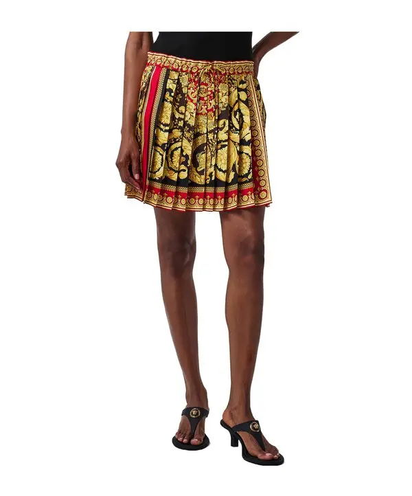 Versace Printed Pleated Mini Skirt