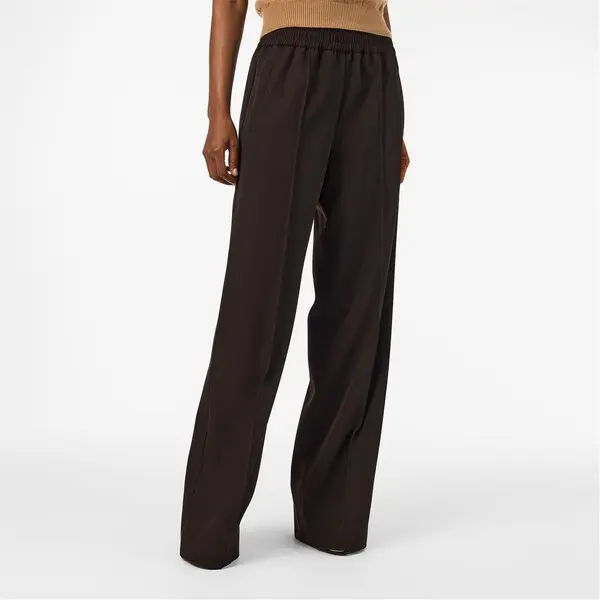 Dolce & Gabbana High-waisted Wide-leg Trousers With Elastic Waistband