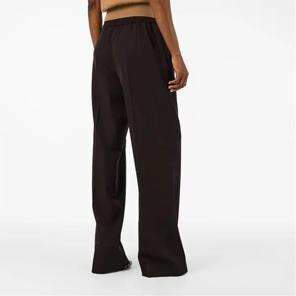 Dolce & Gabbana High-waisted Wide-leg Trousers With Elastic Waistband