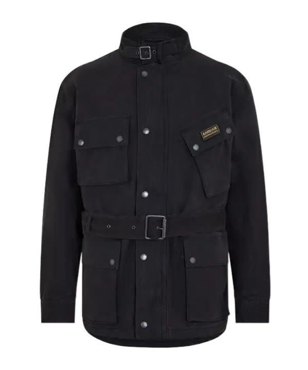 Barbour Belted Jacket With Stand-up Collar