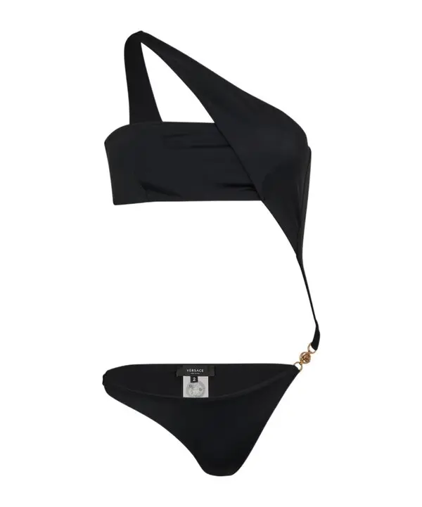 Versace One-shoulder Cutout Plunge Swimsuit