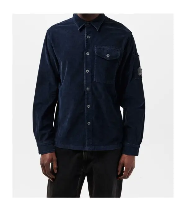C.P. COMPANY Lens Single Pocket Long Sleeve Corduroy Shirt