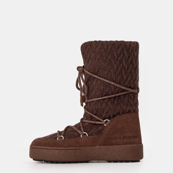 Moon Boot Textured Lace-up Ankle Boots