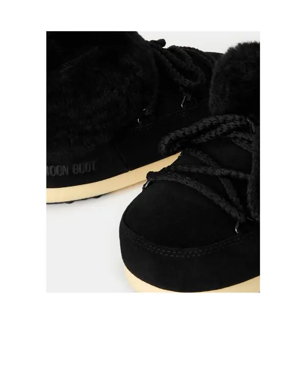 Moon Boot Natural Suede Lace-up Boots