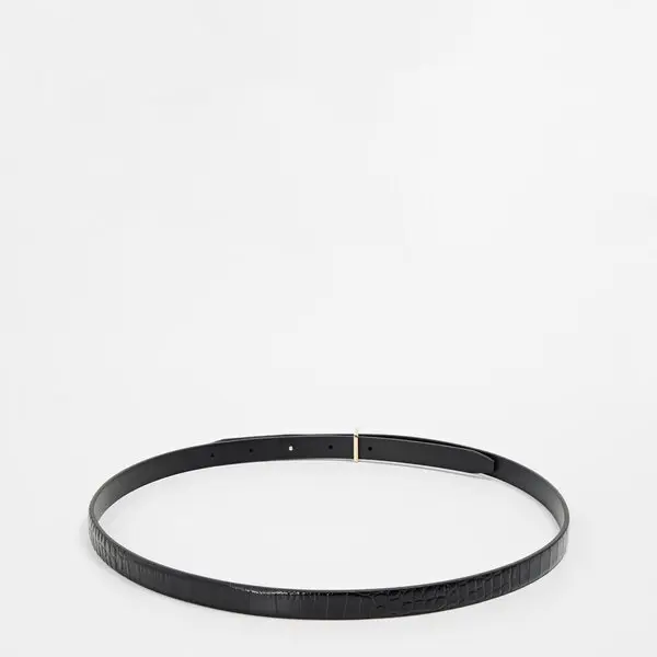 TOM FORD Embossed Leather Belt - Black