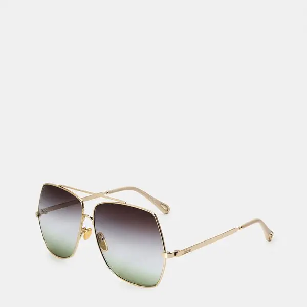 Chloé Aviator Sunglasses With Gold Tone