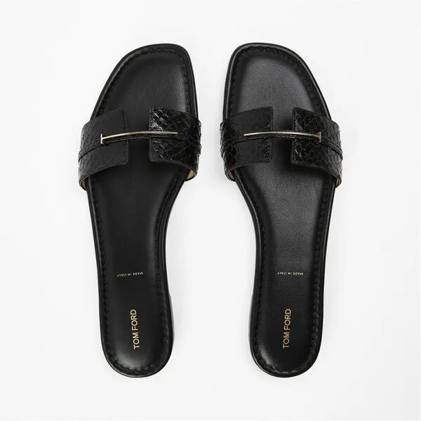 TOM FORD T-bar Slides With Decorative Buckle