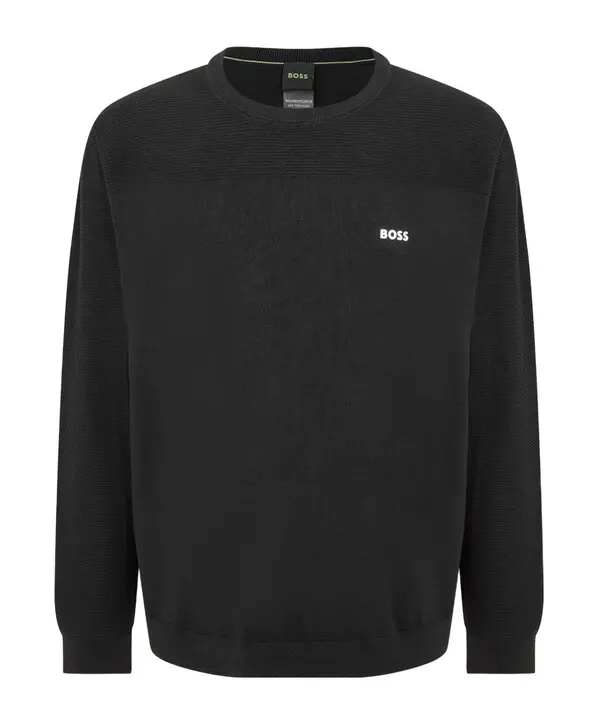 Hugo Boss Crew Neck Long-sleeve Knit Top