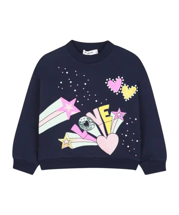 BILLIEBLUSH Graphic Print Crewneck Sweatshirt