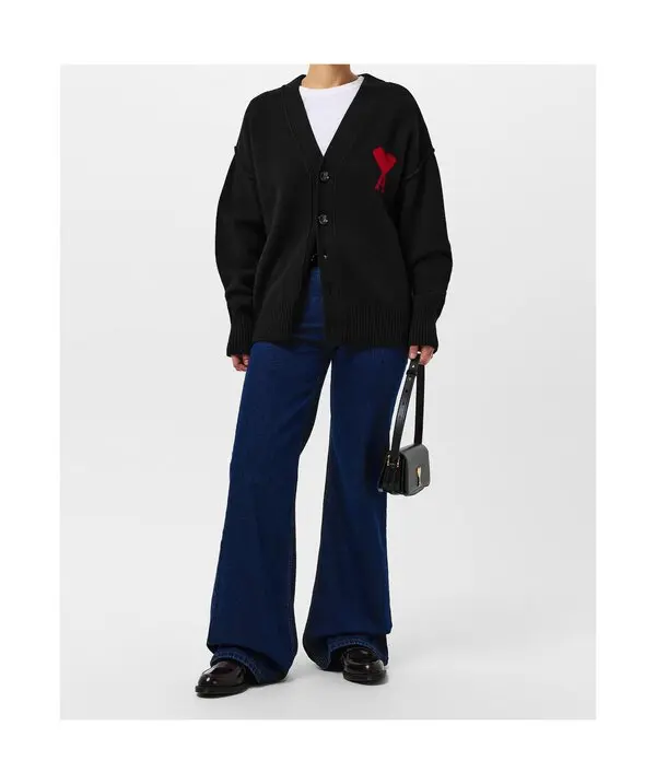 AMI Paris V-neck Knit Cardigan