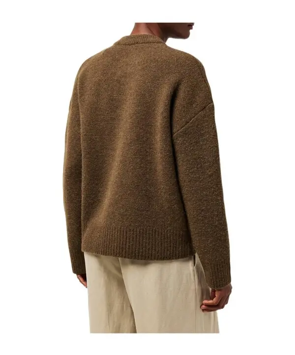 AMI Paris Round-neck Knit Cardigan