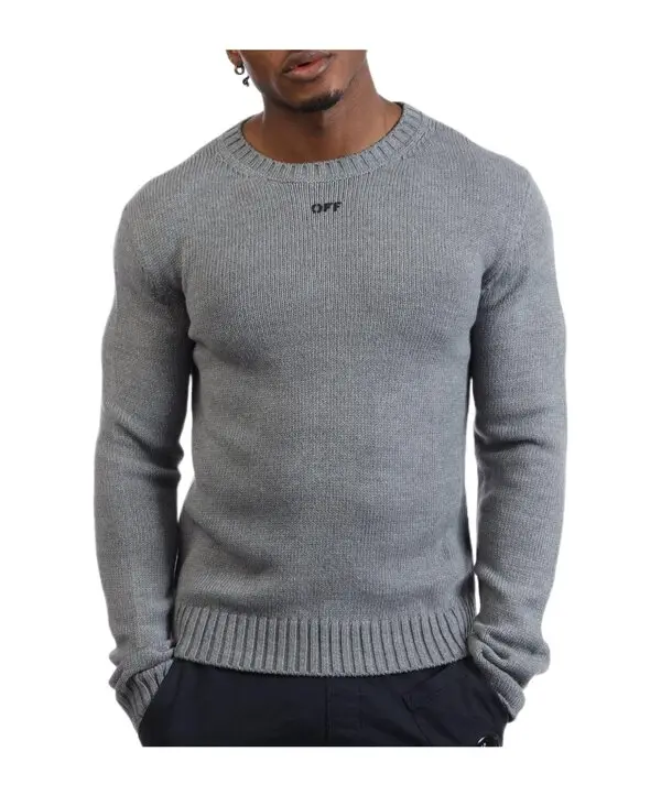 Off-White Simple And Versatile Knit Sweater