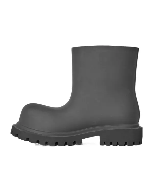 Balenciaga Rubber Lug Sole Ankle Boots - Black