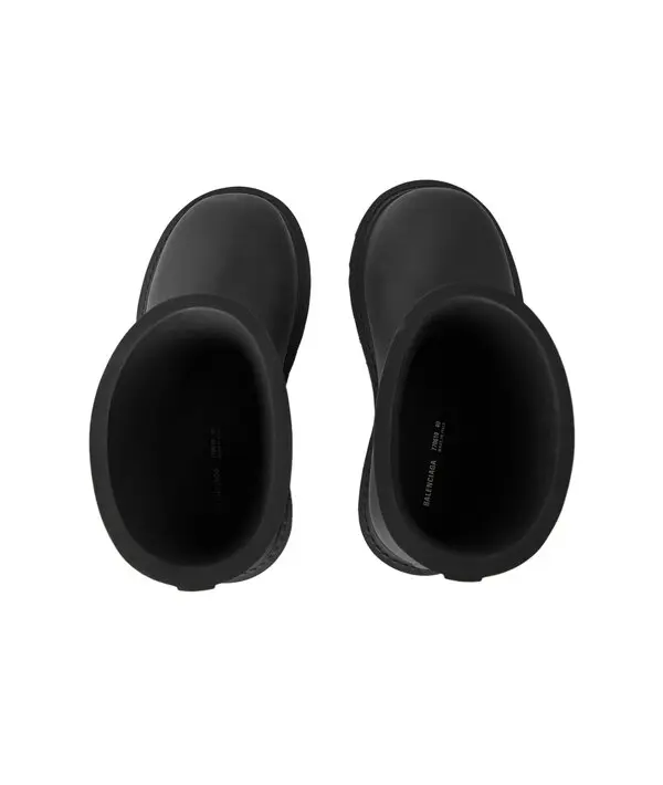 Balenciaga Rubber Lug Sole Ankle Boots - Black