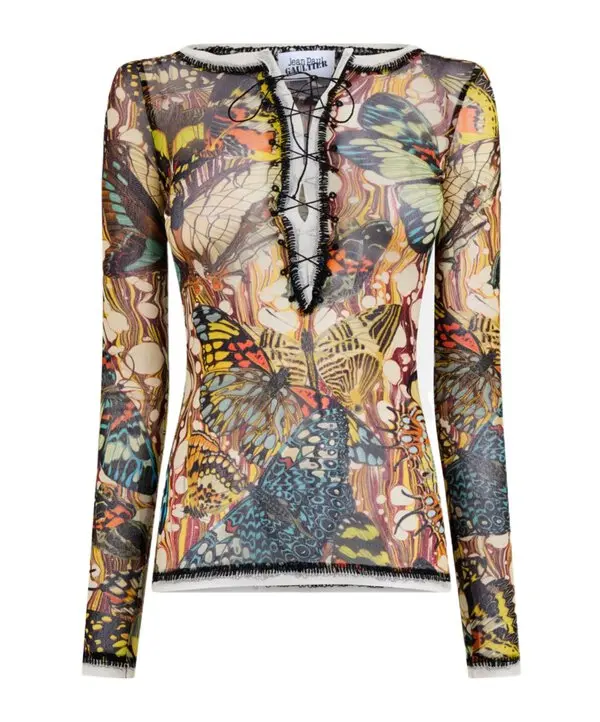 JEAN PAUL GAULTIER Printed Pattern Long Sleeve Top