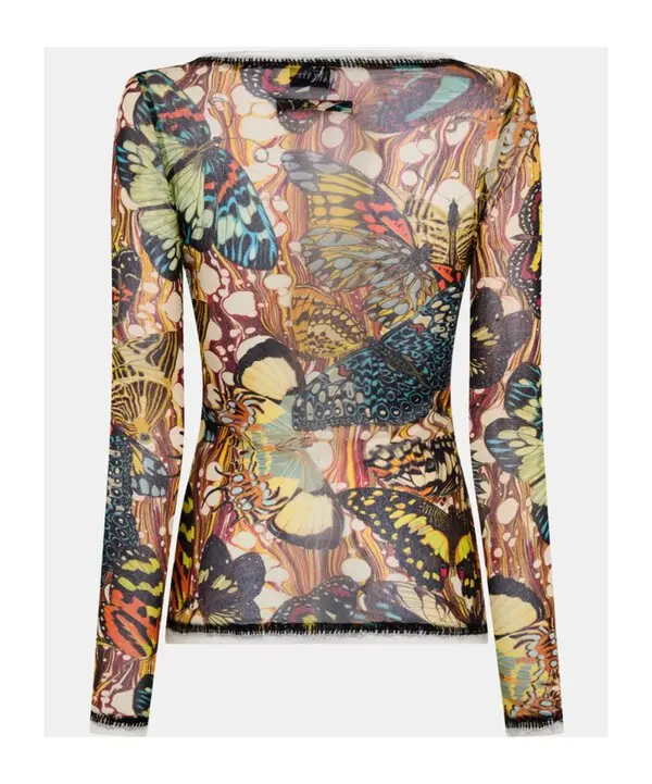 JEAN PAUL GAULTIER Printed Pattern Long Sleeve Top