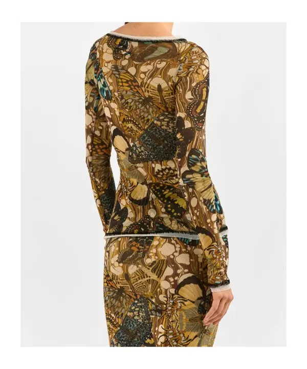 JEAN PAUL GAULTIER Printed Pattern Long Sleeve Top