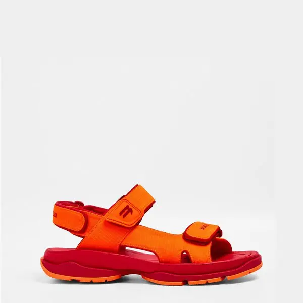 Balenciaga Rubber Sole Sports Sandals - Red